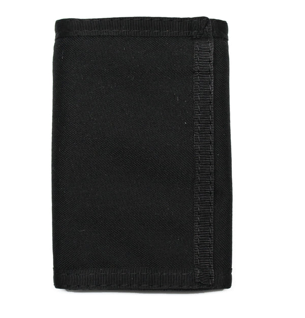 Nylon Trifold Wallet with Outside ID Window - Black - Sprocket