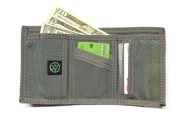 SlimFold Nylon Trifold Wallet - Grey Ballistic - Sprocket